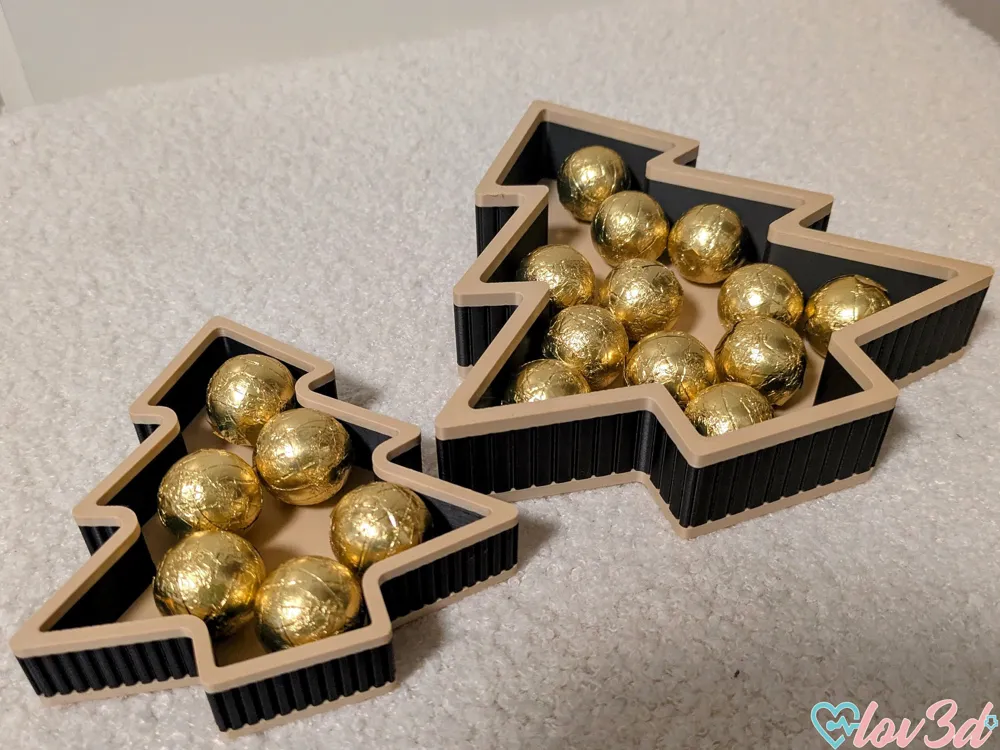 Modern Christmas Tree Tray (2 Sizes) - Free 3D Print Model - MakerWorld