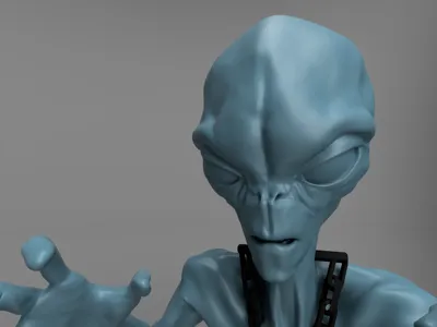 3D Alien Wall Art by Zurlingo-3D - MakerWorld