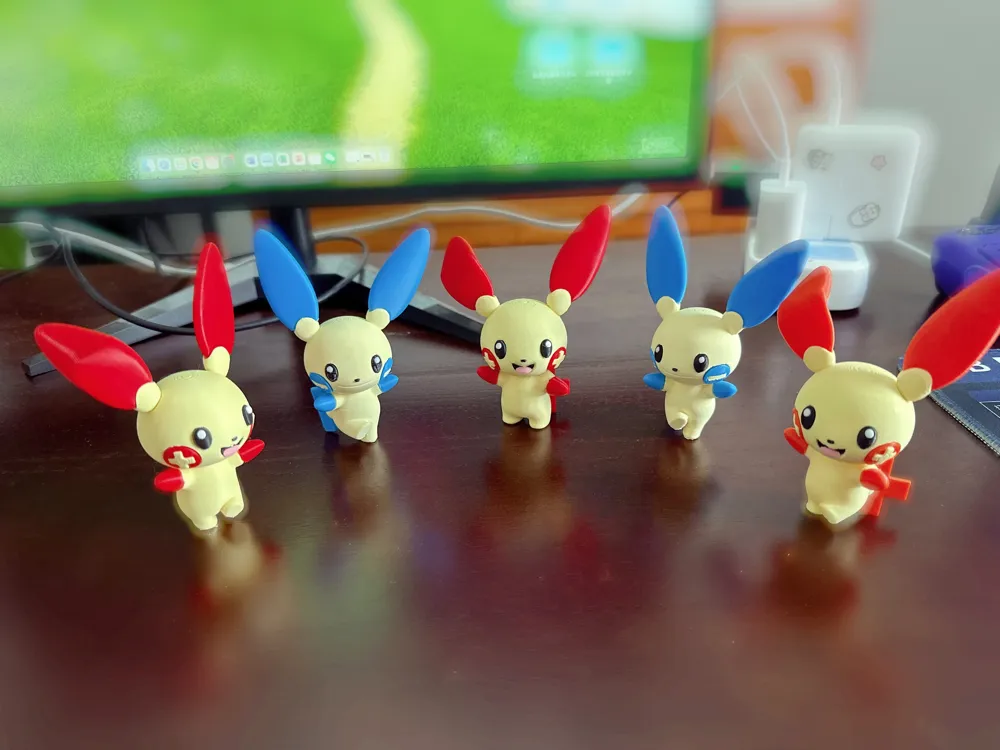 Pokémon 312 Minun Impresión a color (doble postura) por JL3Dprint ...