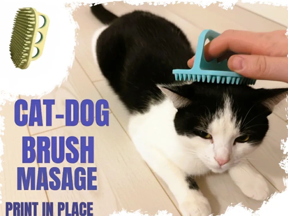 Cepillo-Masajeador GATO-PERRO - Modelo de impresión 3D gratuito ...