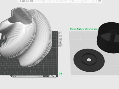 Kang-Jin Lamp double walls for Led Lamp MH001 by Qmax3D MakerWorld ...