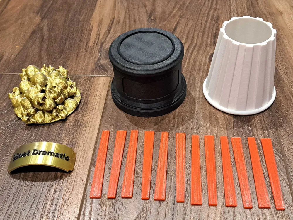 Customizable Popcorn Bucket Trophy (No AMS) - Free 3D Print Model ...