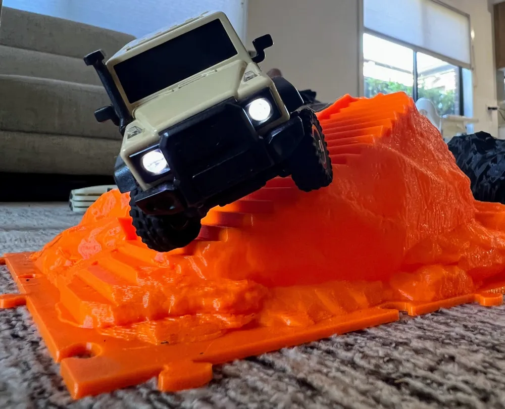 Micro Rock Crawler Park Track Boulder with Stairs - Free 3D Print Model ...