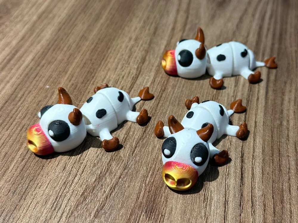 Cute Mini Flexi Cow! - Free 3D Print Model - MakerWorld