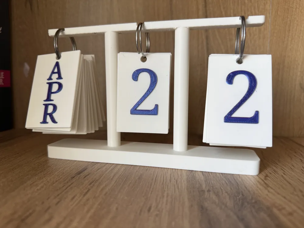 Simple Folding Calendar by ALM-LabMakerWorld: Download Free 3D Models