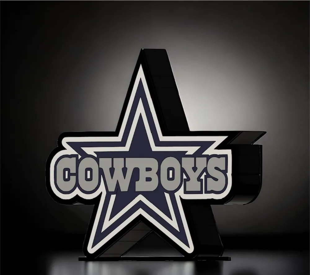 Dallas Cowboys v3 LED Lamp by Codyinbody3 MakerWorld: Download Free 3D ...
