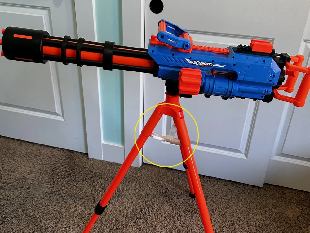 Nerf X-Shot Insanity Rage Fire Tripod linkage FIX by VanTechDesigns MakerWorld: Download Free 3D ...