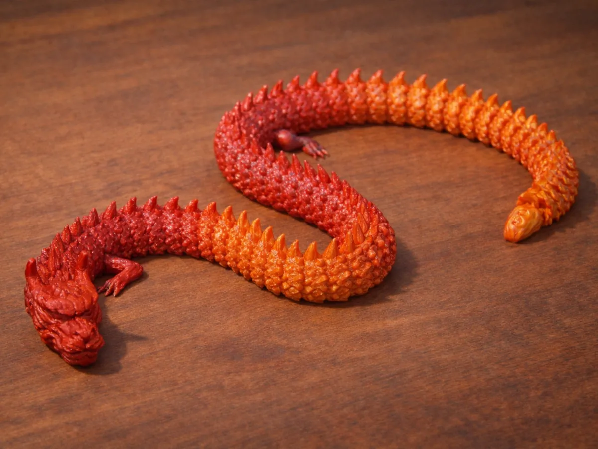 Articulated Fire Dragon by Crazy Yeti 25 MakerWorld: Download Free 3D ...