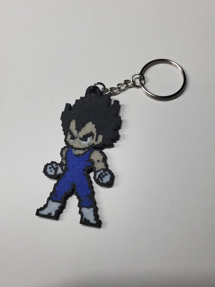 Vegeta Schlüsselanhänger - 8bit Stil – Kostenloses 3D-Druckmodell ...