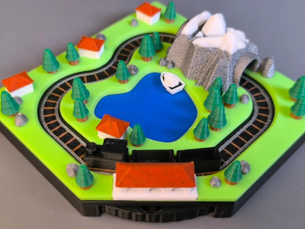 Mini Train - Functional Diorama - Free 3D Print Model - MakerWorld