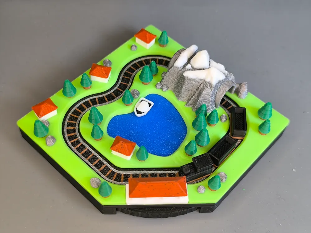 Mini Train - Functional Diorama - Free 3D Print Model - MakerWorld