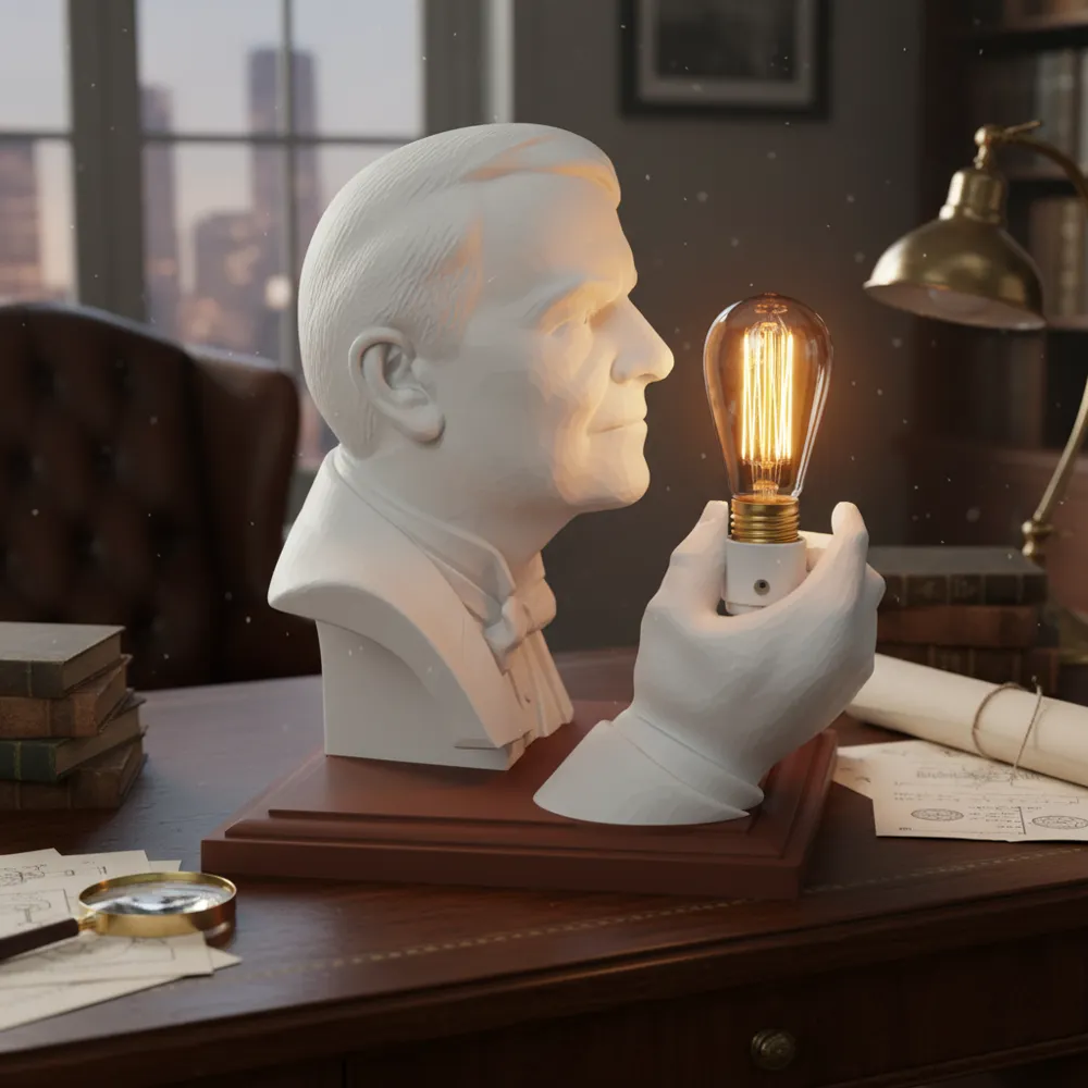 Thomas Edison Lamp - Free 3D Print Model - MakerWorld