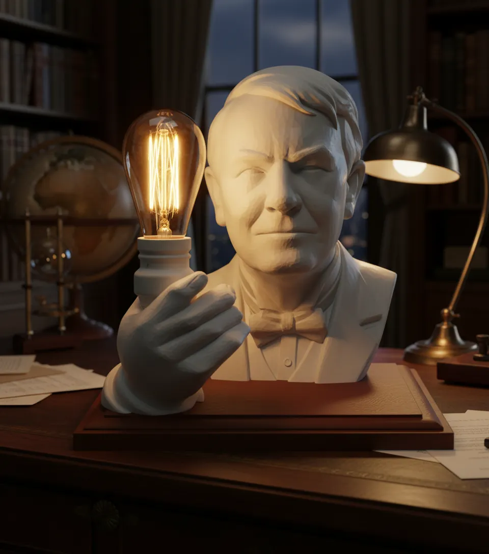 Thomas Edison Lamp - Free 3D Print Model - MakerWorld
