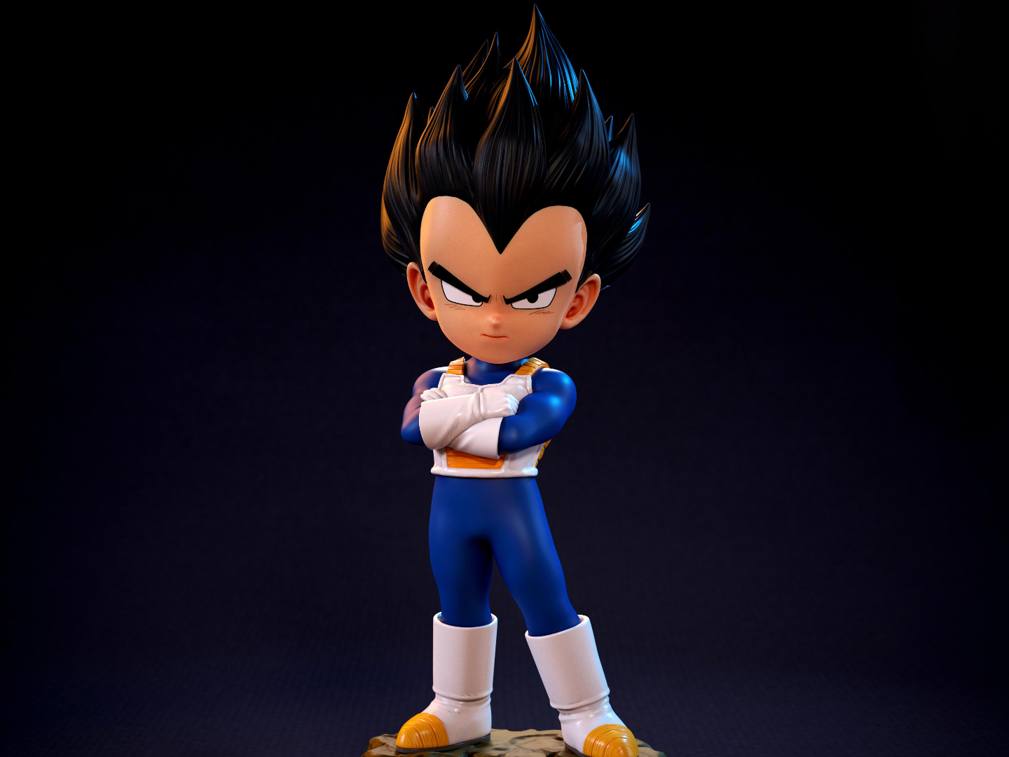 Chibi Vegeta Dragon Ball Figurine Model Remixed by 黄金阿穆 MakerWorld: Download Free 3D Models