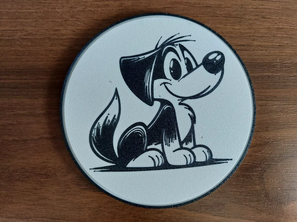 Dog coaster by CustomCreations - MakerWorld