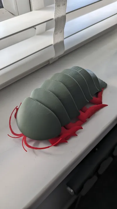 Articulated Giant Isopod, Pill bug, Rolly Polly - Free 3D Print Model ...