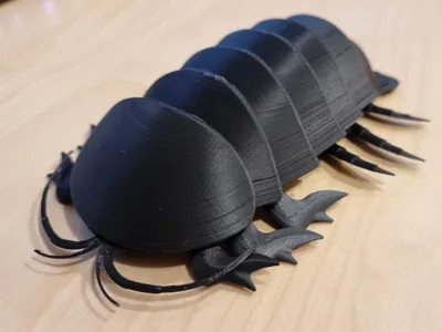 Articulated Giant Isopod, Pill bug, Rolly Polly - Free 3D Print Model ...