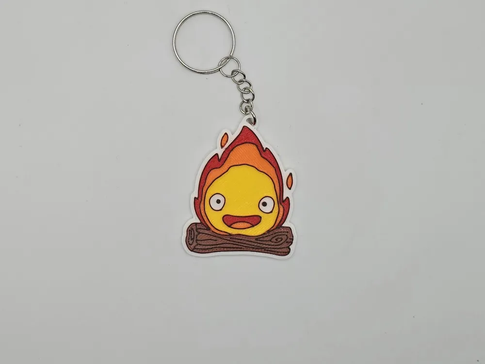 Calcifer Keychain (from Howl's Moving Castle) by FC2M3D MakerWorld: Download Free 3D Models