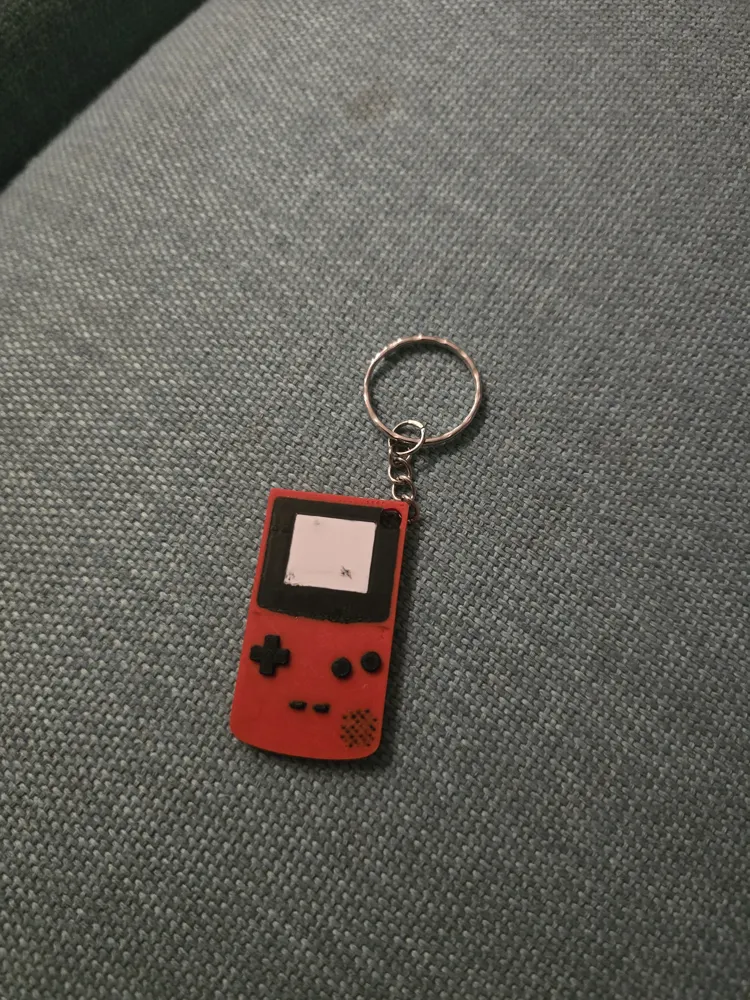 Minimalist Red Nintendo Game Boy Color Keychain by FRANKIE 3D PRINT ...