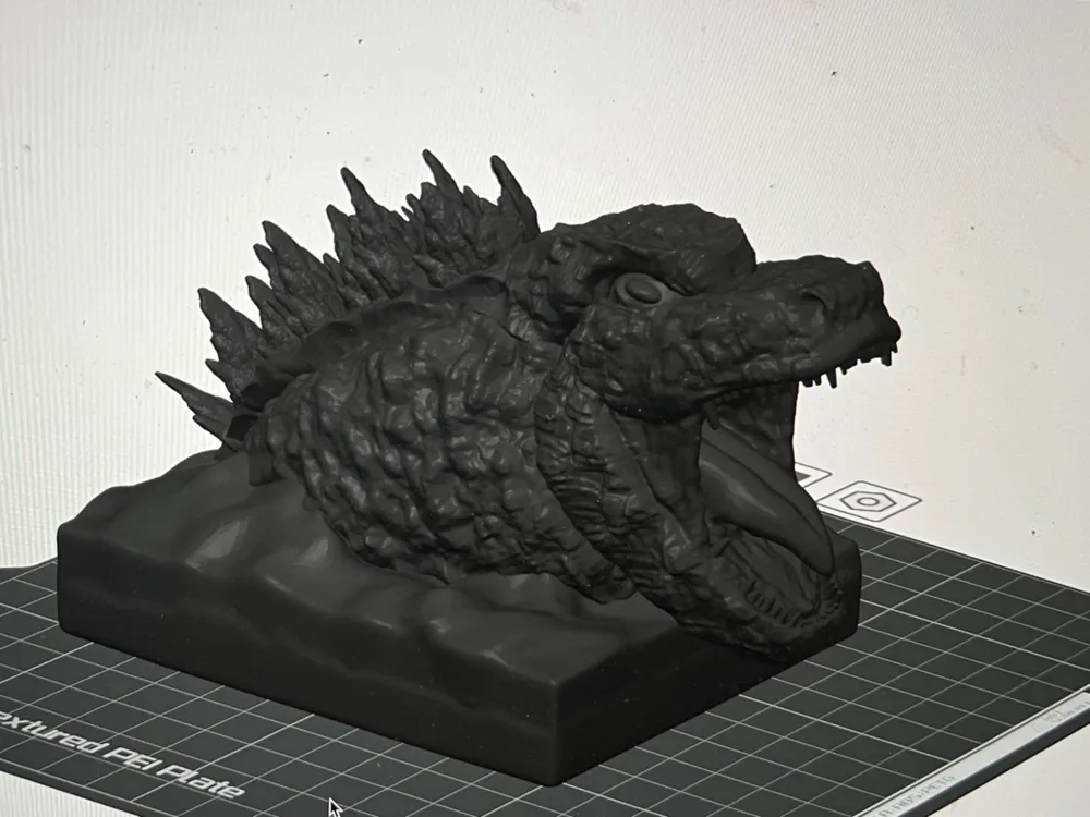 Godzilla Bust - Free 3D Print Model - MakerWorld
