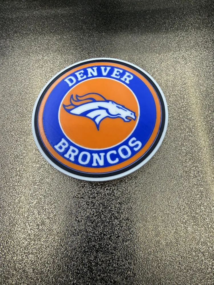 DENVER BRONCOS COASTER - Free 3D Print Model - MakerWorld