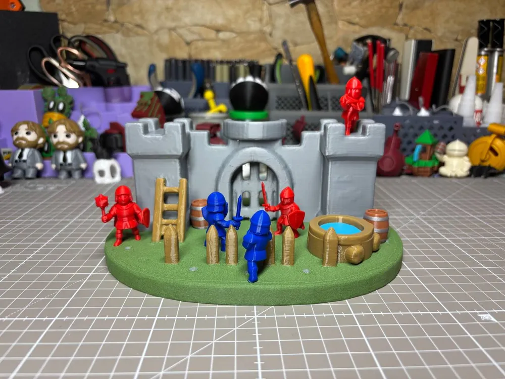 Medieval Siege Diorama - Assembling Battle by Eon3D MakerWorld: Download Free 3D Models