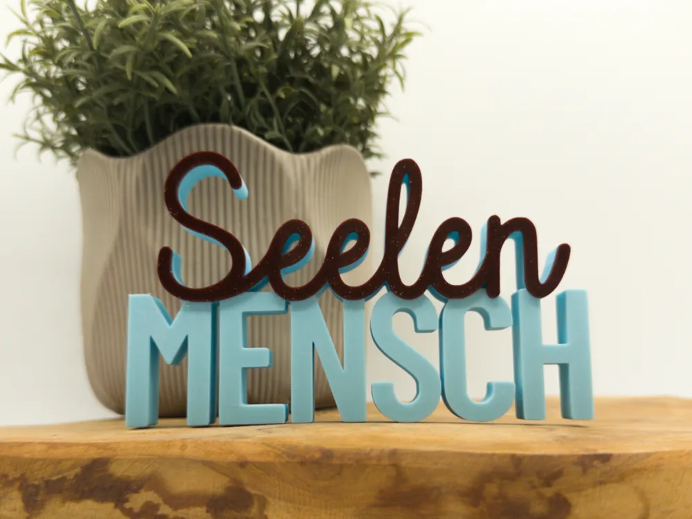 Soul Human – 3D Lettering | Two-line - Free 3D Print Model - MakerWorld