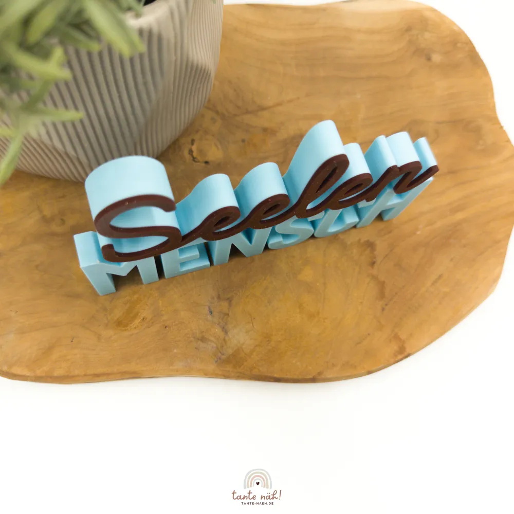 Soul Human – 3D Lettering | Two-line - Free 3D Print Model - MakerWorld
