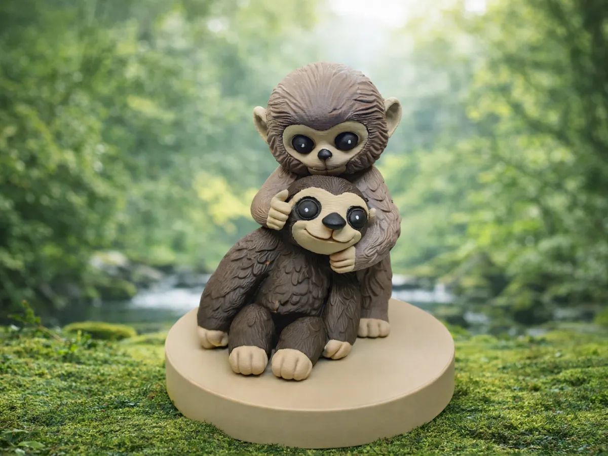 Monkey and Sloth - Free 3D Print Model - MakerWorld