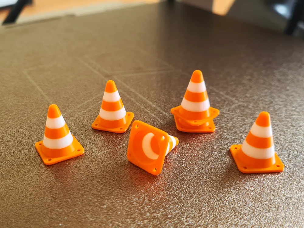 Miniature traffic cone (stackable pylons) by Molodos - MakerWorld