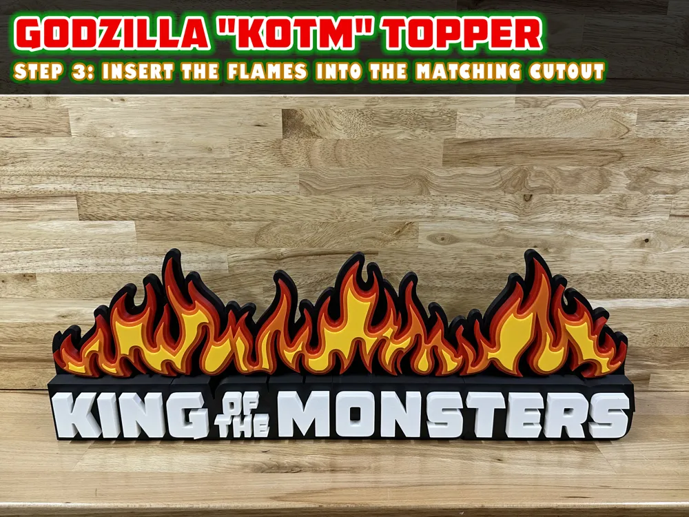 Stern Pinball: Godzilla "KOTM" Topper - Free 3D Print Model - MakerWorld
