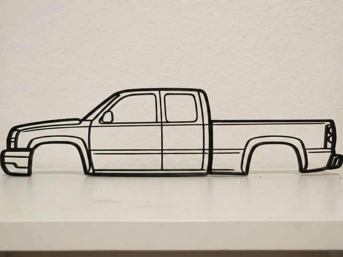 Chevrolet Silverado GMT800 Cateye Wall Art - Free 3D Print Model ...