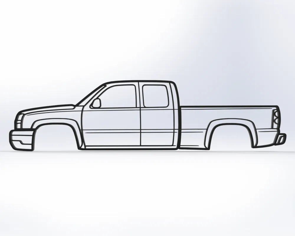Chevrolet Silverado GMT800 Cateye Wall Art - Free 3D Print Model ...
