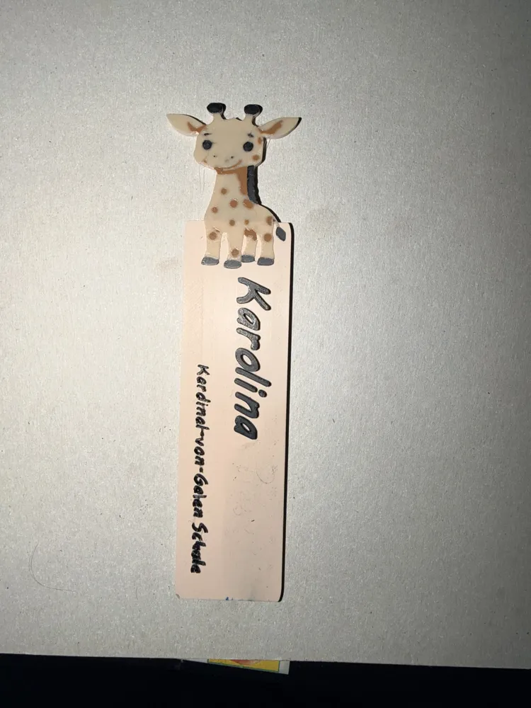 Giraffe Bookmark by 3DDruckFabrik7 MakerWorld: Download Free 3D Models