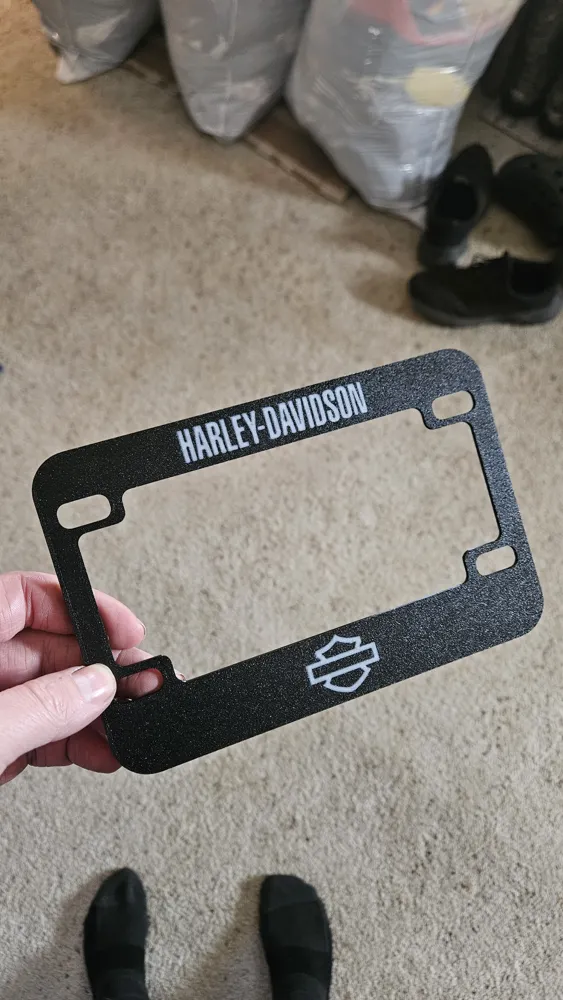 Harley Davidson Motorcycle License Plate Cover - Free 3D Print Model ...