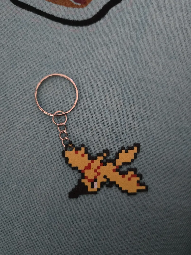 Pokemon Moltres Pixel Art Minimal Cute Keychain by FRANKIE 3D PRINT ...