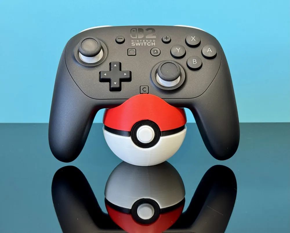 Nintendo Switch 2 Poke Ball Pro Controller stand - Free 3D Print Model ...