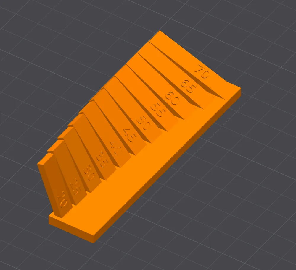 Overhang Test 20-70deg by MicaHusky - MakerWorld