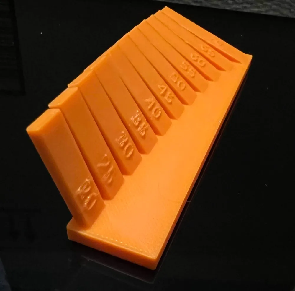 Overhang Test 20-70deg by MicaHusky - MakerWorld