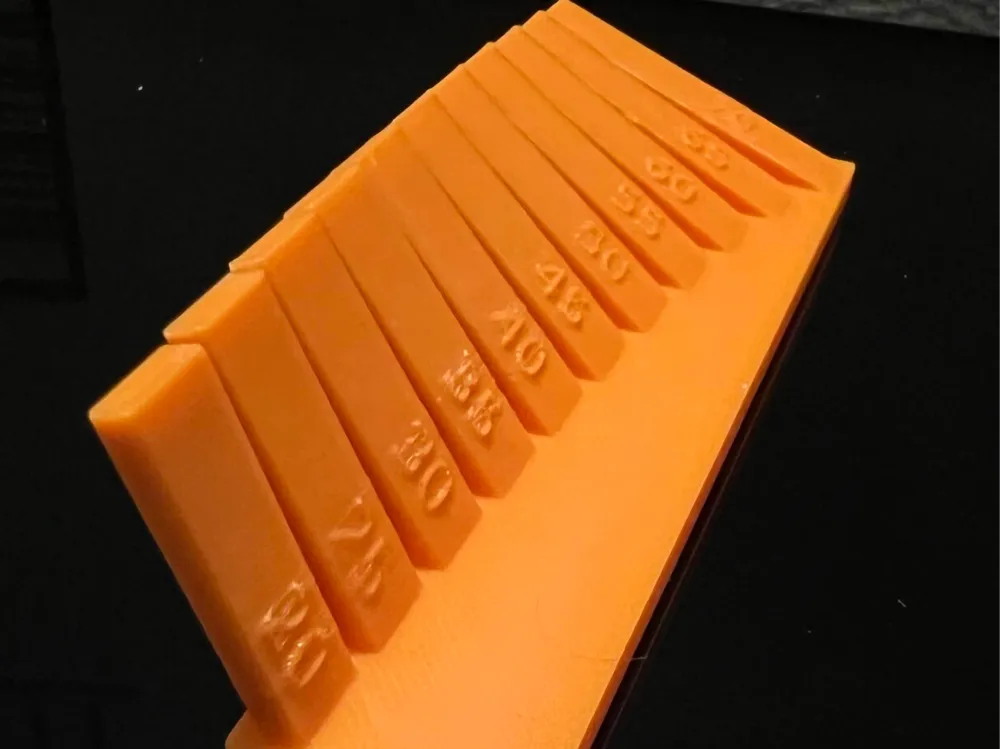 Overhang Test 20-70deg - Free 3D Print Model - MakerWorld