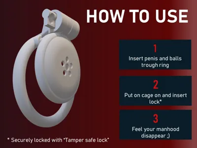 Chastity cage - Lock up your manhood! by K_M_90 MakerWorld: Download ...