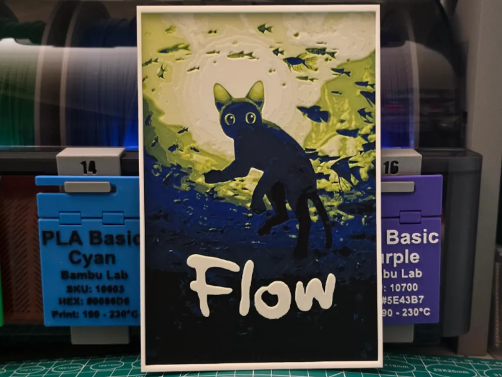 Flow Movie Poster - Hueforge Art by Lumpy3D - MakerWorld
