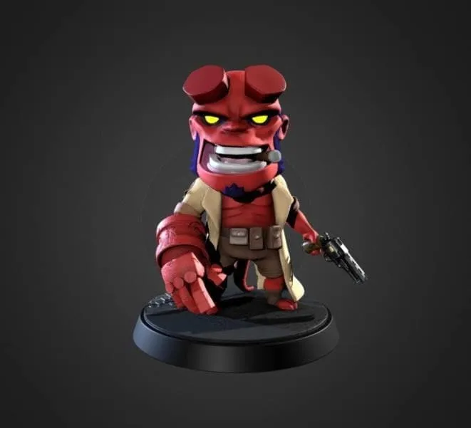Chibi Hellboy Remixed by Memel Magic - MakerWorld