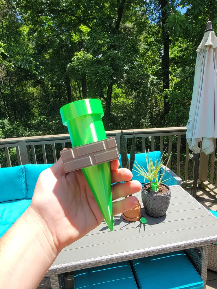Mario Pipe Watering Spike -Works with A1 Mini too! by Click Print ...