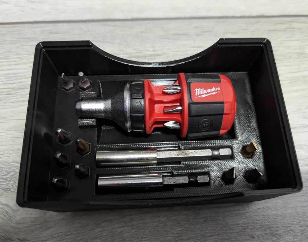 Milwaukee Compact Screwdriver Gridfinity Bin 3*2 by DelPrints - MakerWorld