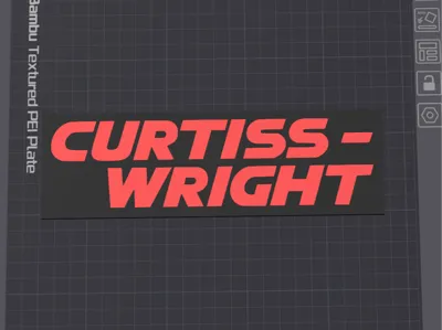 Curtiss Wright Logo ( + Logo Plate) by tanker - MakerWorld