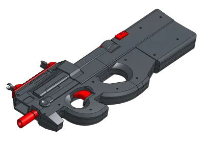 FN-P90 (Magazine Fed Rubber Band Gun) by THE MOC CHANNEL MakerWorld ...