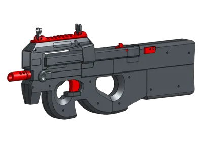 FN-P90 (Magazine Fed Rubber Band Gun) by THE MOC CHANNEL MakerWorld ...