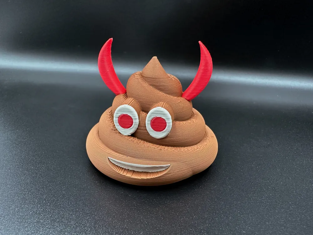 Devil Poop Emoji Remixed by Fyrby Additive - MakerWorld