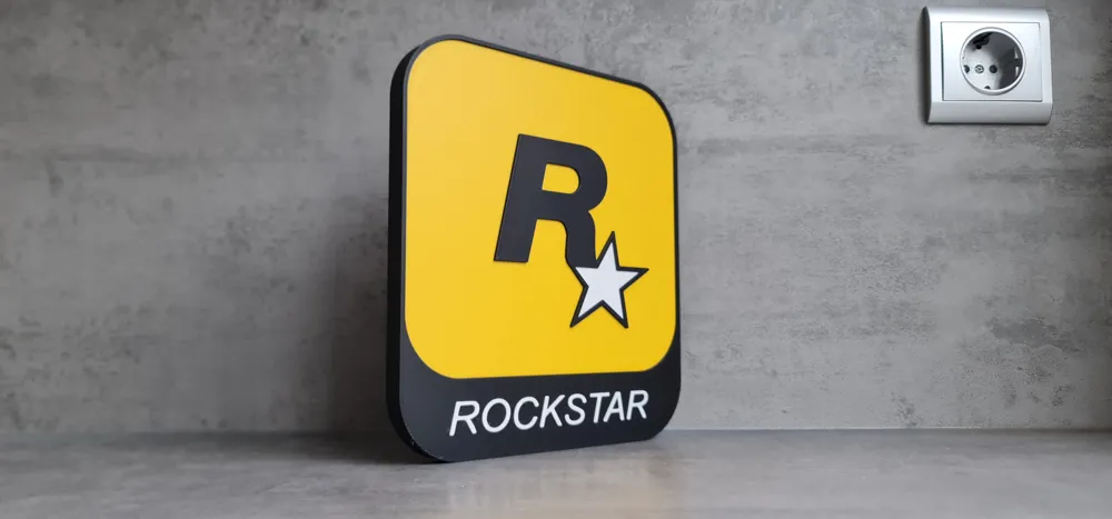 Rockstar Logo / Sign - Free 3D Print Model - MakerWorld